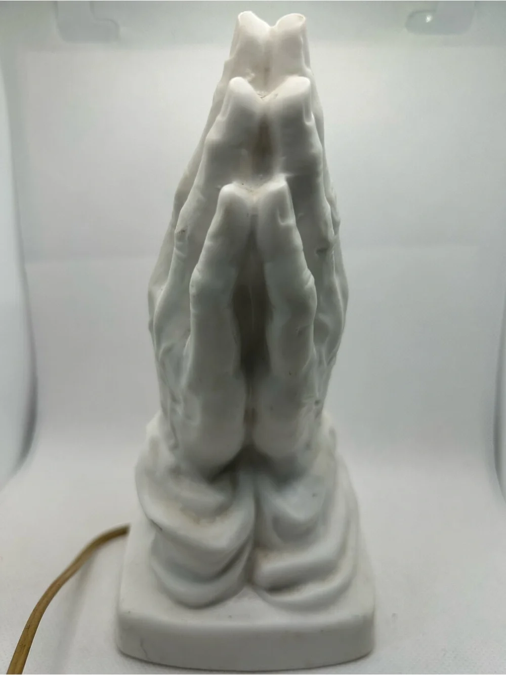 Art | Vintage Praying Hands Light White Ceramic Art Sculpture Religious ...